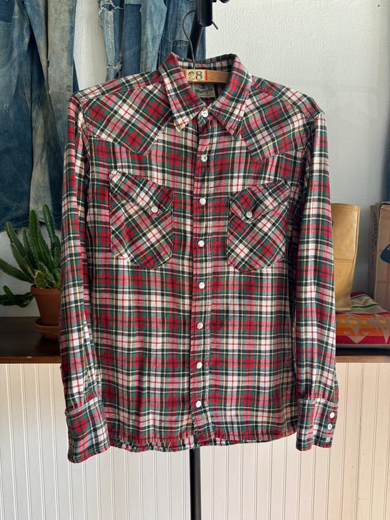 1950s Wrangler Blue Bell Western Shirt Slant Pocket - Gem