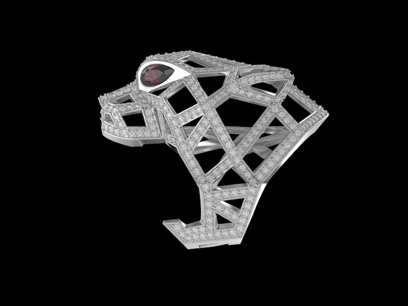 Diamond Panther Ring – Sterling Silver Animal Jewelry for Men - Etsy