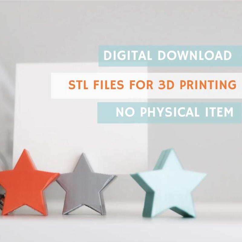 3d Star Card Holder Stl - Etsy