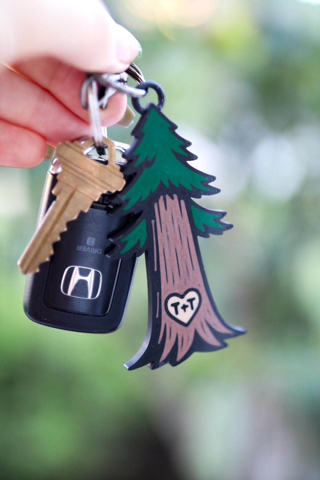 Redwood Tree Keychain | 3D Printed Forest Wood Inspired Bag Charm ...