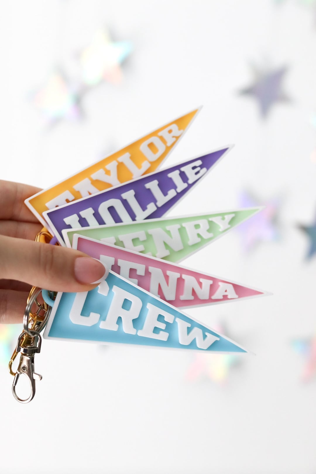 Custom Pennant Name Keychain- 3D Printed Personalized Backpack Tag ...