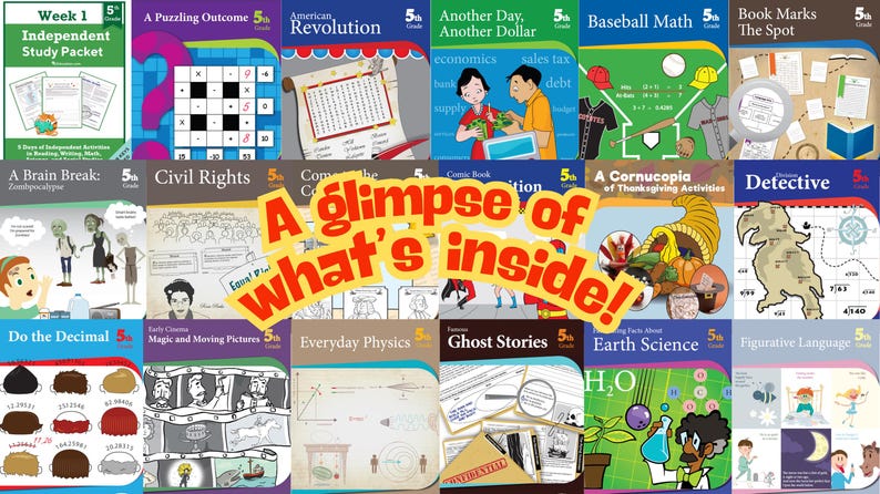 2000+ Pages 5th Grade Worksheets & Activities Mega Bundle | Math ...