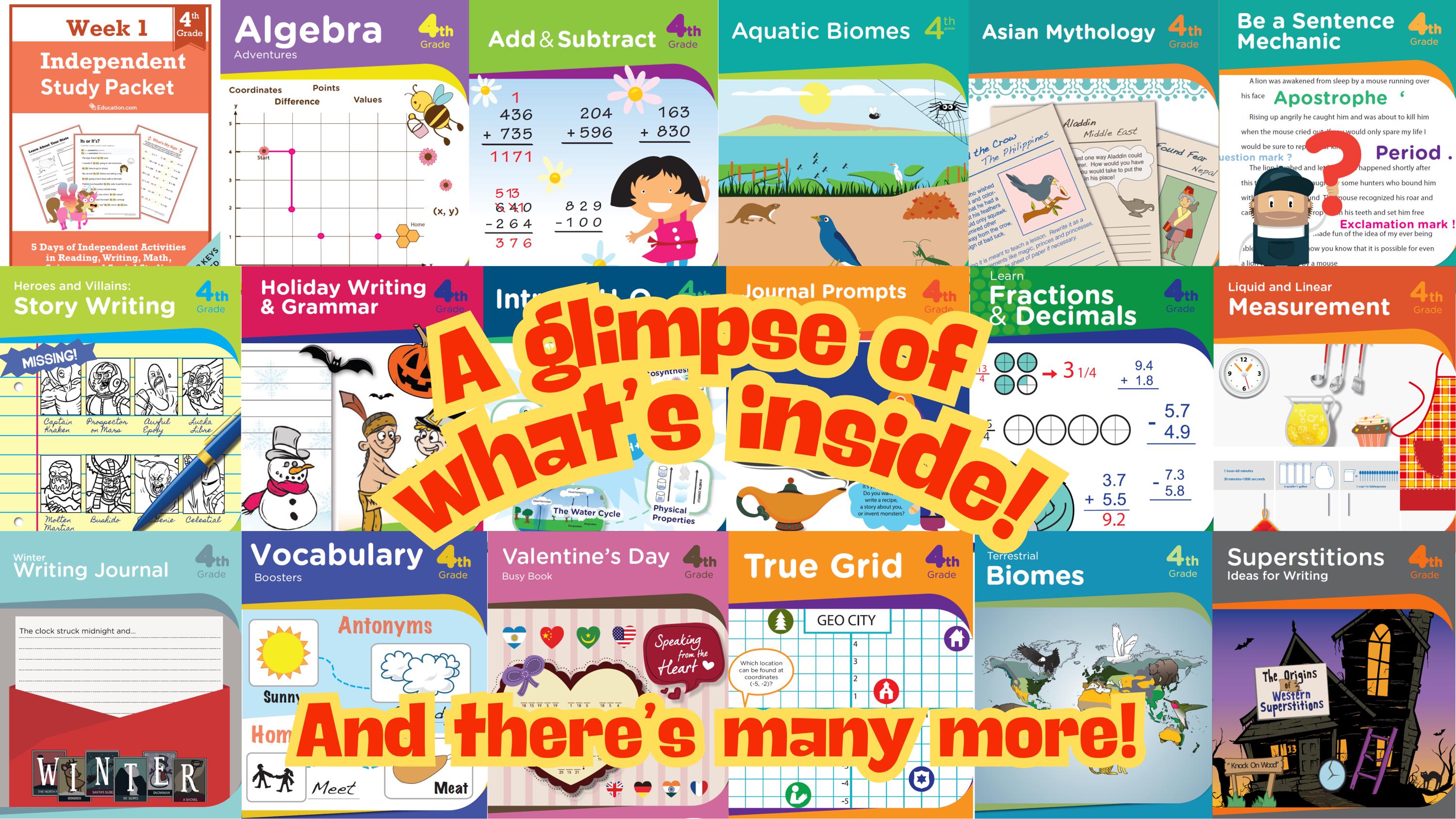 4th Grade Mega Workbook Bundle | Homeschool Printable Pack (PDF) - Etsy