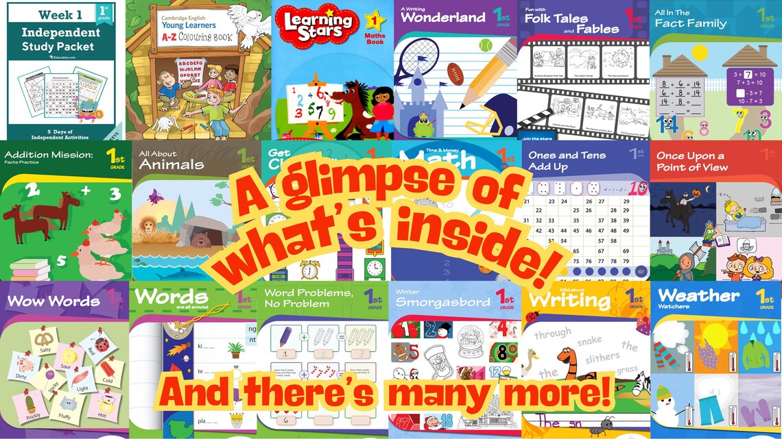 1st Grade Mega Bundle | 3500+ Pages, Math, Reading (printable ...