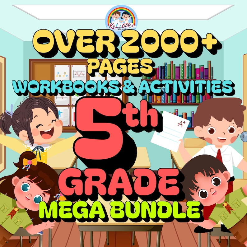 2000+ Pages 5th Grade Worksheets & Activities Mega Bundle | Math ...