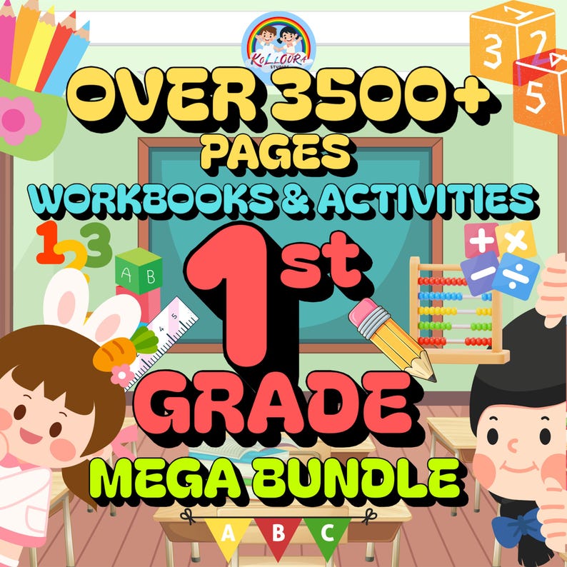 1st Grade Mega Bundle | 3500+ Pages, Math, Reading (printable ...