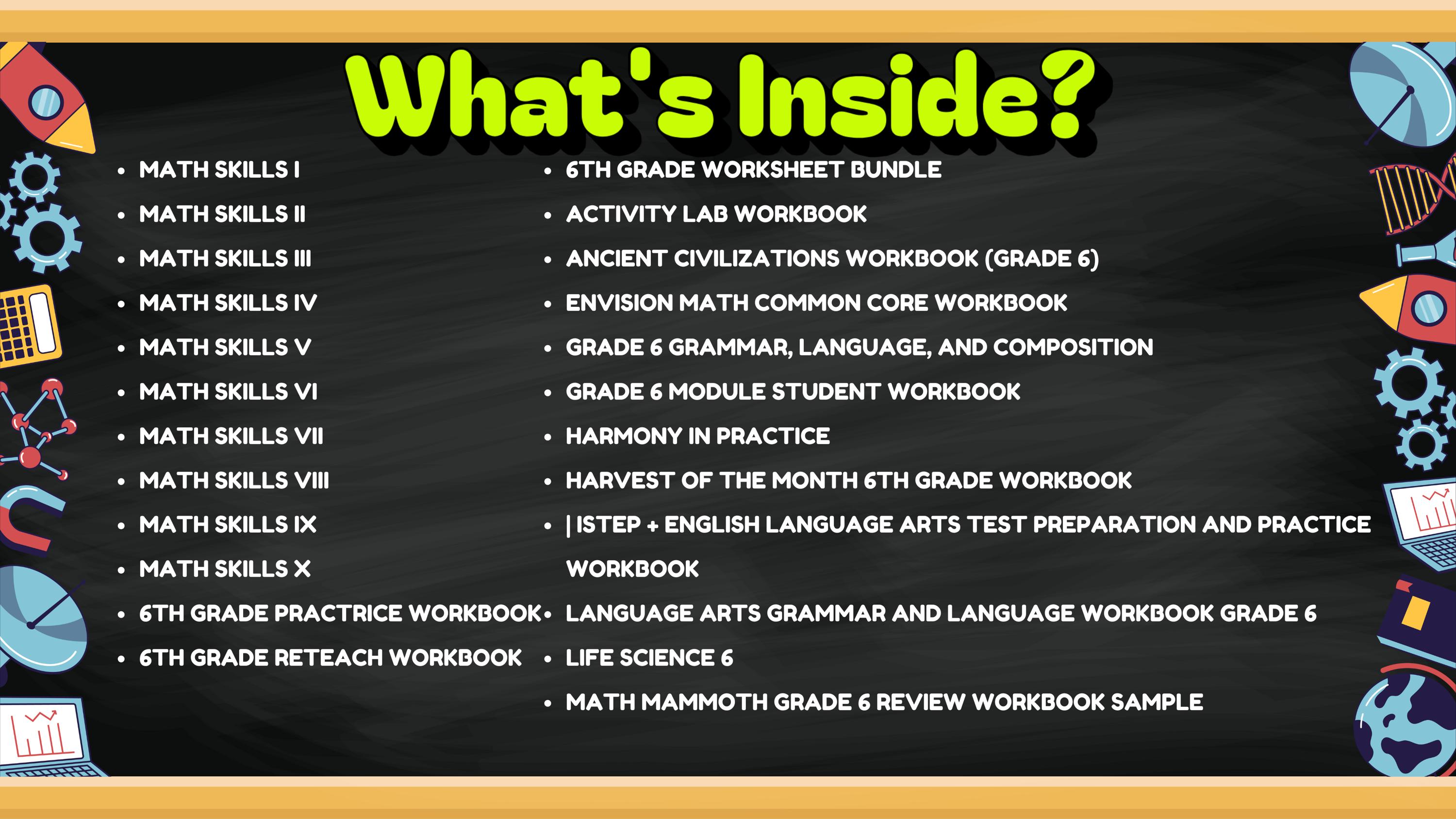 6th Grade Mega Bundle | Curriculum, Worksheets, Activities (PDF) - Etsy