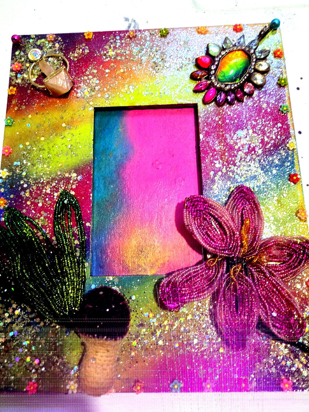 Bedazzled Picture Frame! One of a Kind! - Etsy