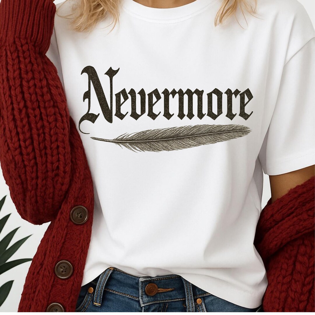 Edgar Allan Poe Collection Gothic Raven ‘nevermore’ Bella Canvas T ...
