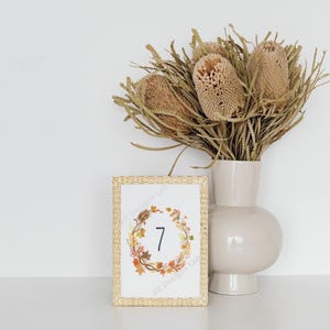 Thanksgiving Table Numbers, Instant Download Table Numbers, Numbers 1 ...