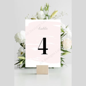 Printable Table Numbers, Weddings, Instant Download, Numbers 1-60 ...
