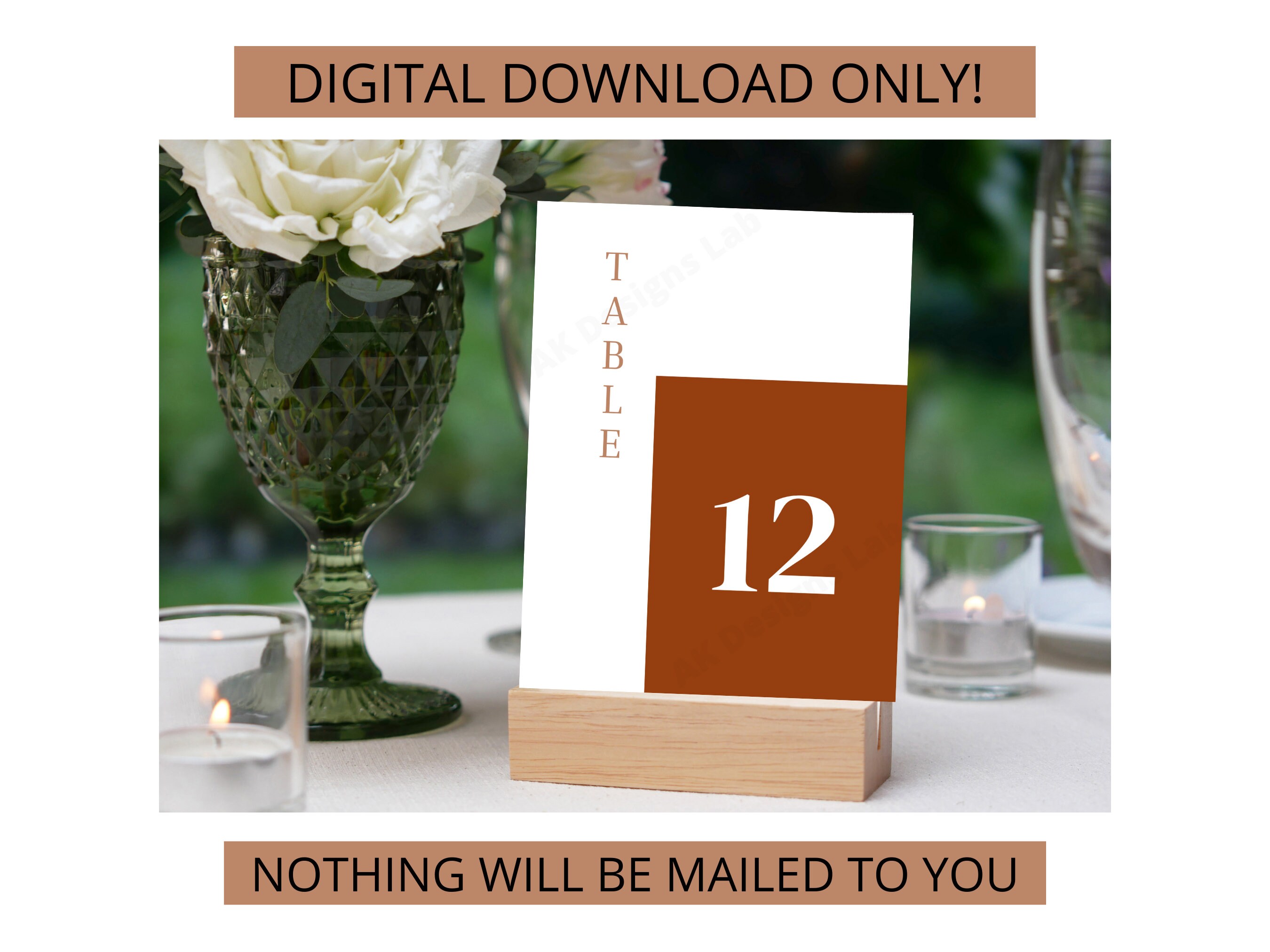Printable Table Numbers, Weddings, Parties, Instant Download, Numbers 1 ...