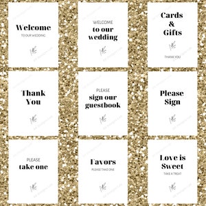 Wedding Sign Digital Download, Printable Wedding Signs, Weddings ...