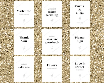 Wedding Sign Digital Download Printable Wedding Signs - Etsy