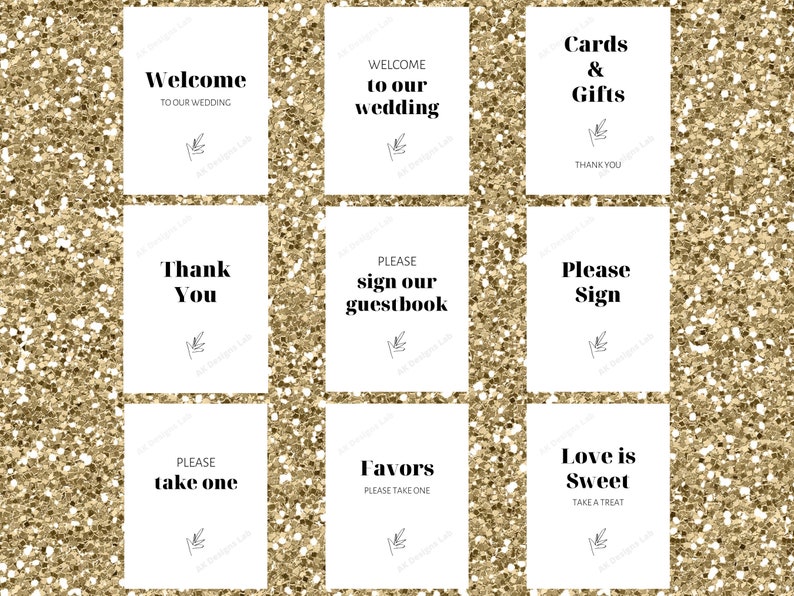 Wedding Sign Digital Download, Printable Wedding Signs, Weddings ...