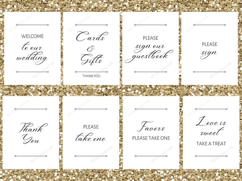 Wedding Sign Digital Download, Printable Wedding Signs, Weddings ...