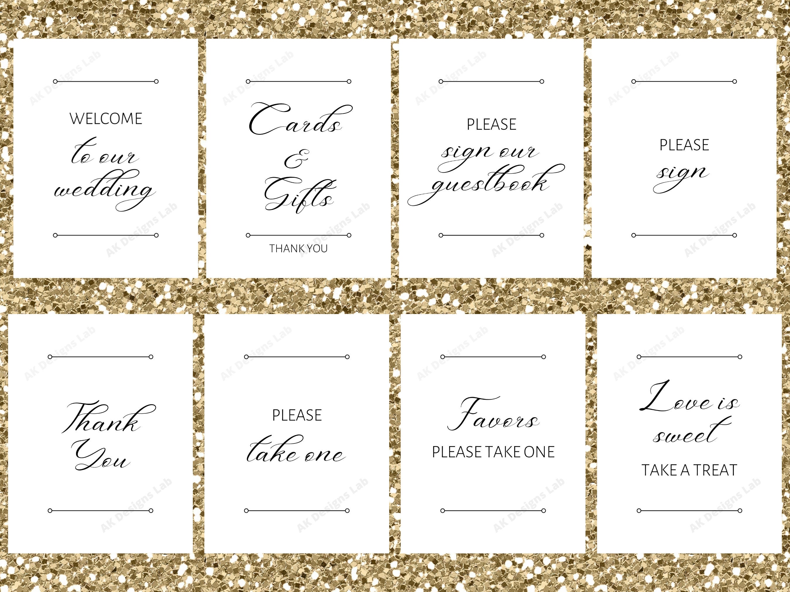Wedding Sign Digital Download, Printable Wedding Signs, Weddings ...