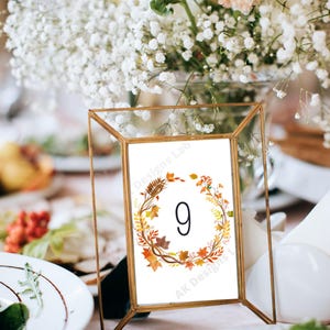 Thanksgiving Table Numbers, Instant Download Table Numbers, Numbers 1 ...