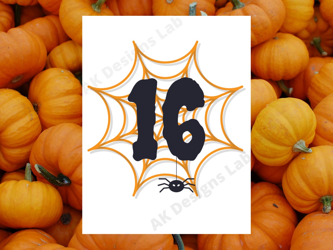 Printable Table Numbers, Halloween, Parties, Holidays, Instant Download ...