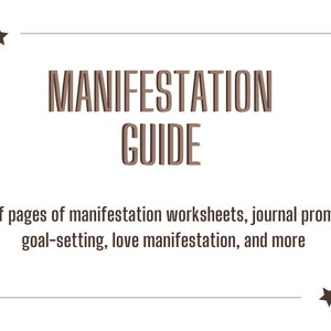 Manifestation Guide, Goal Setting, Affirmations, Manifestation ...