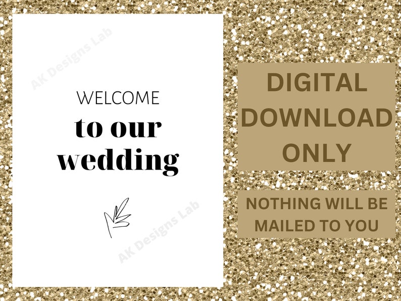 Wedding Sign Digital Download, Printable Wedding Signs, Weddings ...