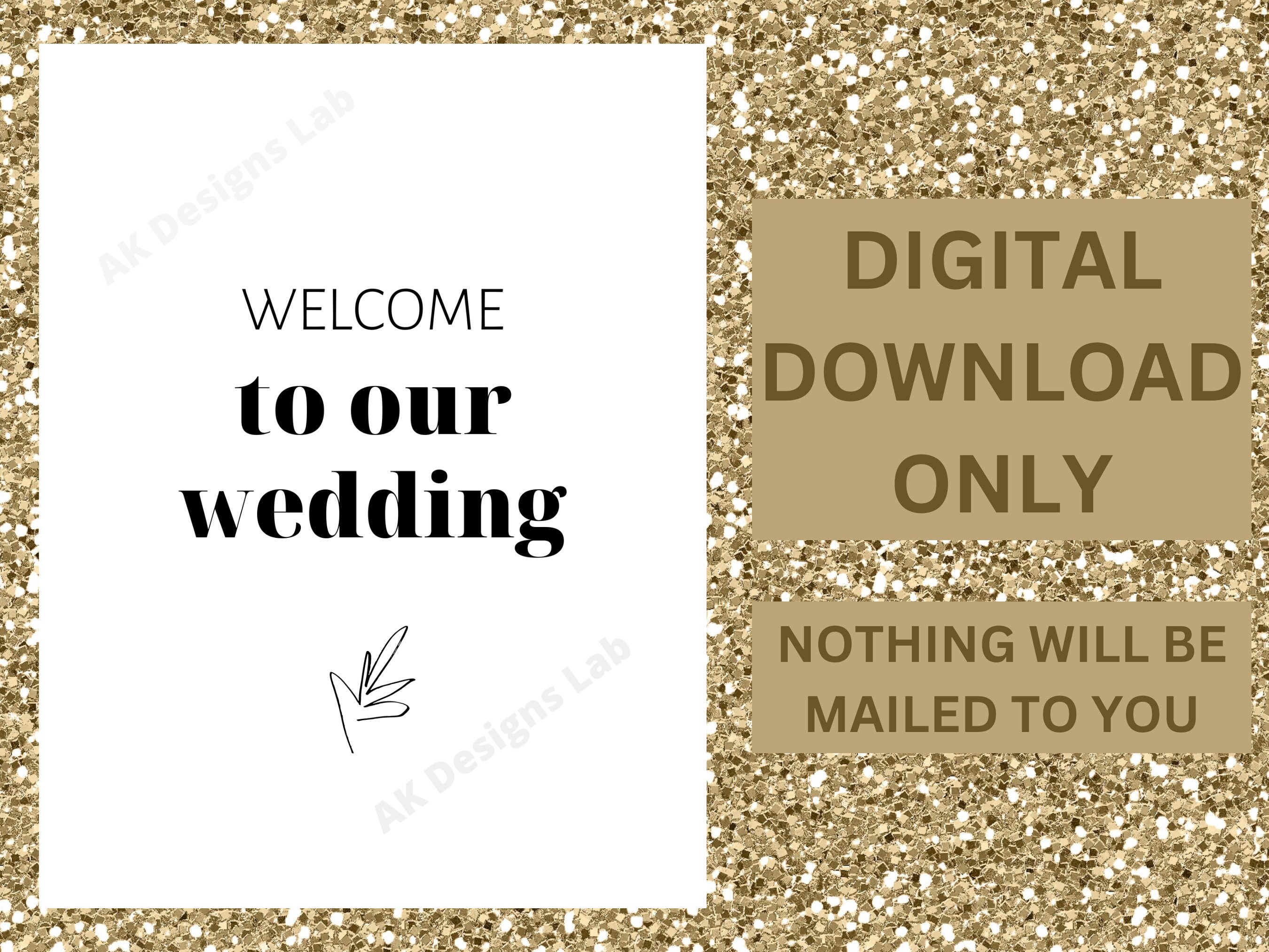 Wedding Sign Digital Download, Printable Wedding Signs, Weddings ...