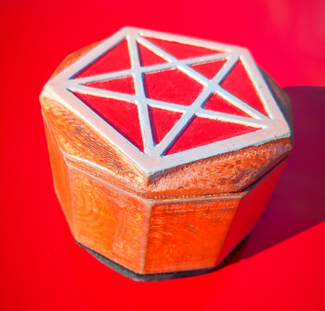 Pentagram Wooden Storage Container 3D Printed With Wood Material Hand ...