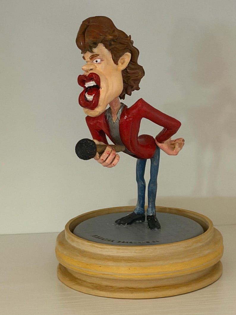 Custom 3D Printed Musician Caricature Figurine in Clear Dome ...