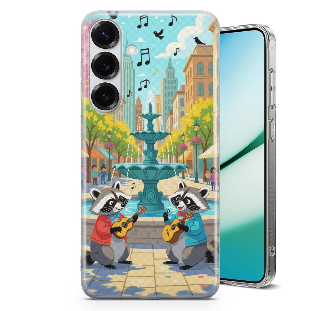 Raccoon Duo in the Park – Phone Case for Iphone, Samsung, and Google ...