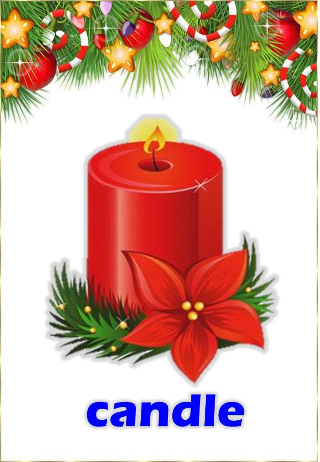 Holiday Flashcards for Kids | Christmas Vocabulary Cards | Printable ...