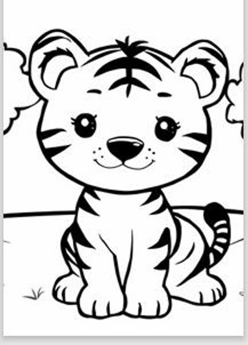 Animal Coloring Pages for Kids | Preschool Activity (digital Download ...