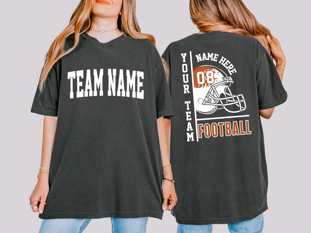 Custom Football Team Shirt – Personalized Player Name, Jersey Number ...
