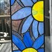 Blue Daisies and Me Stained Glass Panel - Etsy