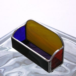 Multicolored Stained Glass Business Card Holder - Etsy