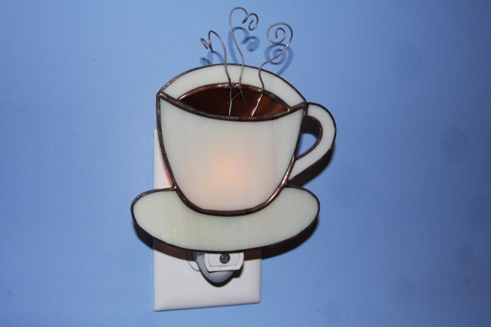 Cup of Joe Stained Glass Coffee Cup Night Light Mother's - Etsy