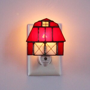 Little Red Barn Night Light Kids' Room, Farm - Etsy