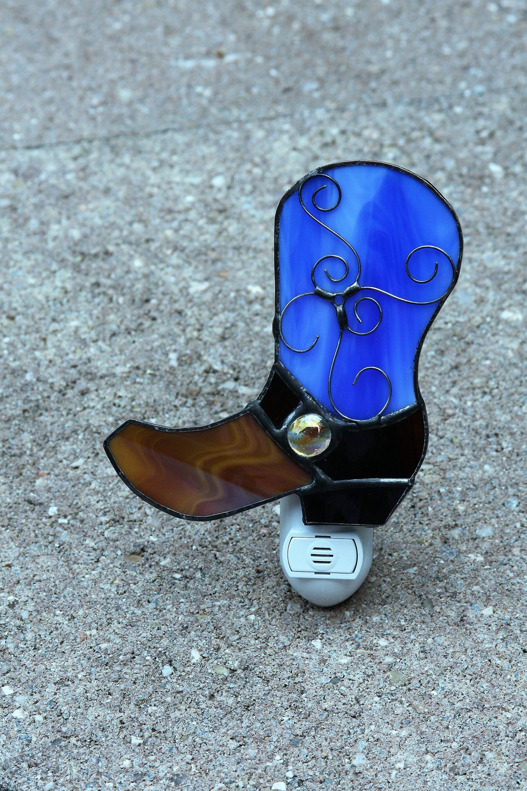 Cowboy Boot Scootin' Stained Glass Night Light Kids' Room, Nursery - Etsy