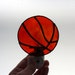 Shoot! It's a Basketball Stained Glass Night Light Orange Textured ...