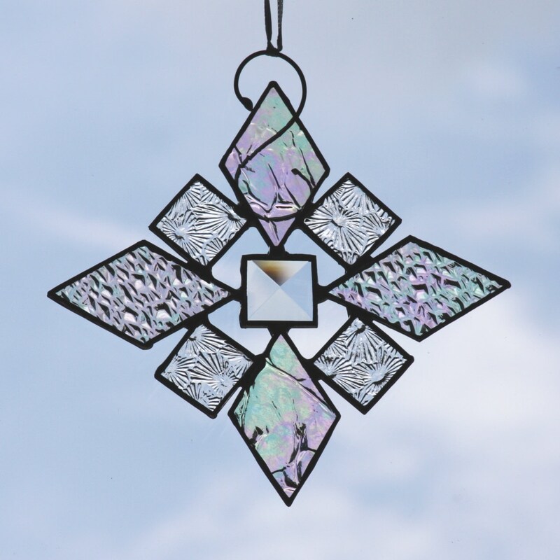 Snowflake Suncatcher - Etsy
