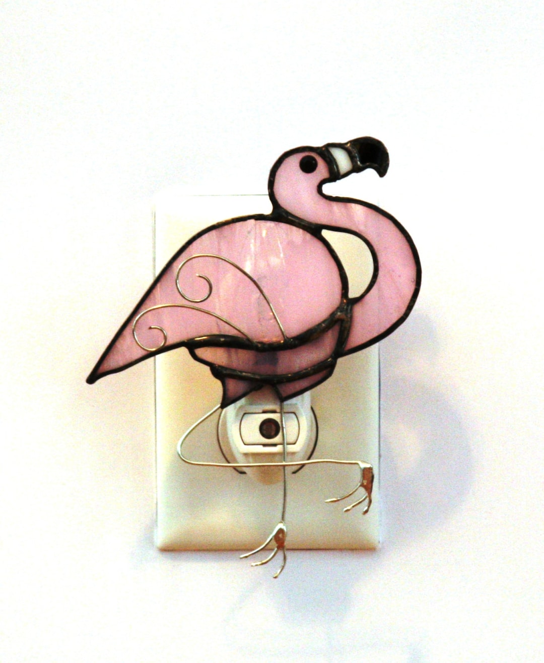 Stained Glass Pink Flamingo Night Light - Etsy