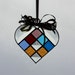 Birthstone Heart, Stained Glass Suncatcher Ornament Family Treasure ...