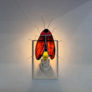 Firefly Lightning Bug Stained Glass Night Light - Etsy