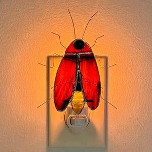 Firefly Lightning Bug Stained Glass Night Light - Etsy