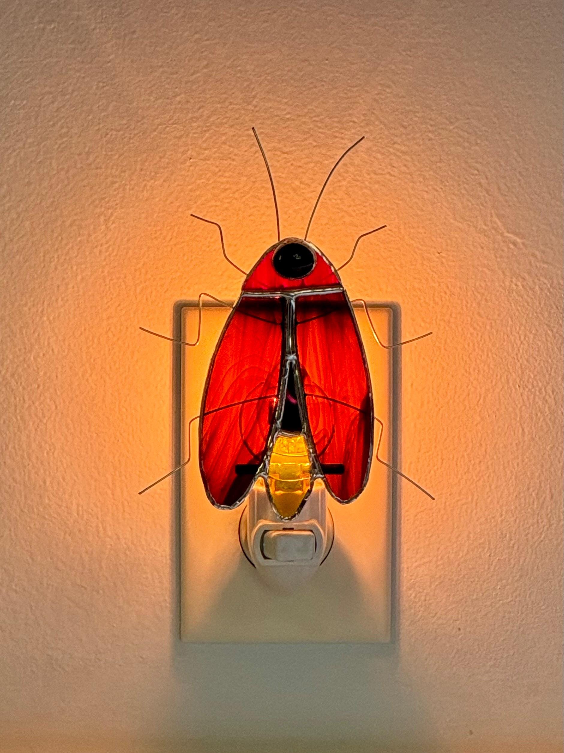 Firefly Lightning Bug Stained Glass Night Light - Etsy