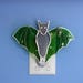 Green Winged Bat Stained Glass Light Sensor Night Light Nursery Kids ...