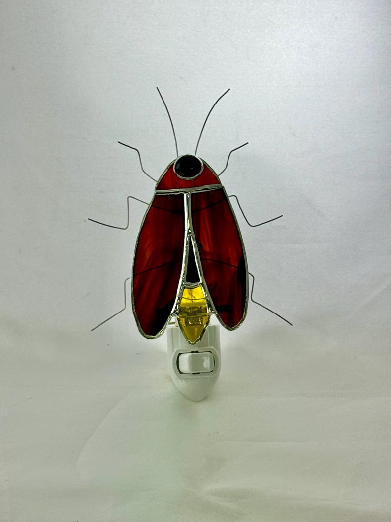 Firefly Lightning Bug Stained Glass Night Light - Etsy