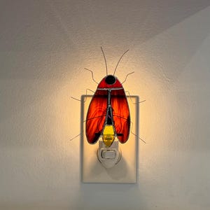 Firefly Lightning Bug Stained Glass Night Light - Etsy