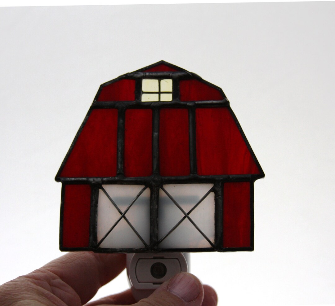 Little Red Barn Night Light Kids' Room, Farm - Etsy