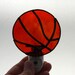 Shoot! It's a Basketball Stained Glass Night Light Orange Textured ...