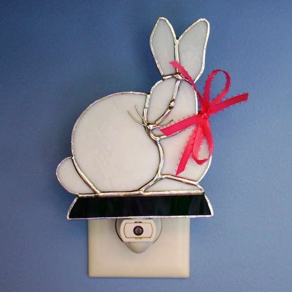 Stained Glass Rabbit Light - Etsy